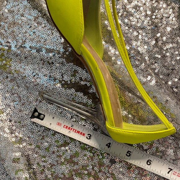 Shoe Dazzle | Shoes | Neon Yellow Zaida Shoe Dazzle Heels | Poshmark